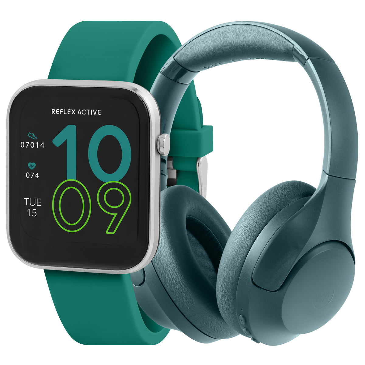 Reflex Active Series 12 Teal Strap Smart Watch and REF-STUDIO-PRO-TEAL