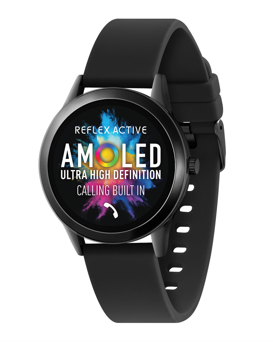 SPECTRA 300 R Black Silicone Amoled Smart Watch (Series 31)