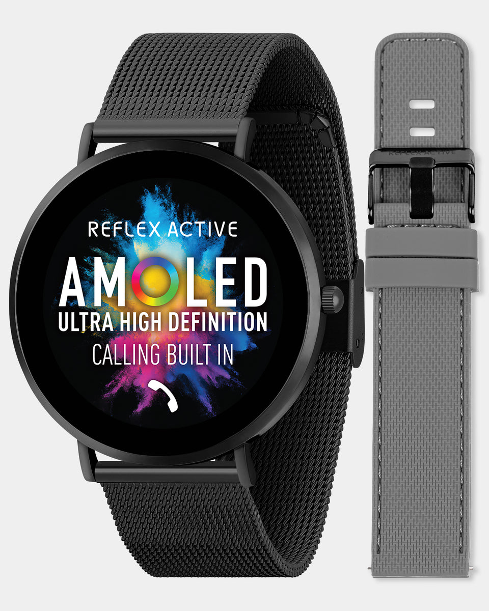 SPECTRA 300 R SLIM Amoled Mesh and Grey Silicone Smart Watch Set (Seri